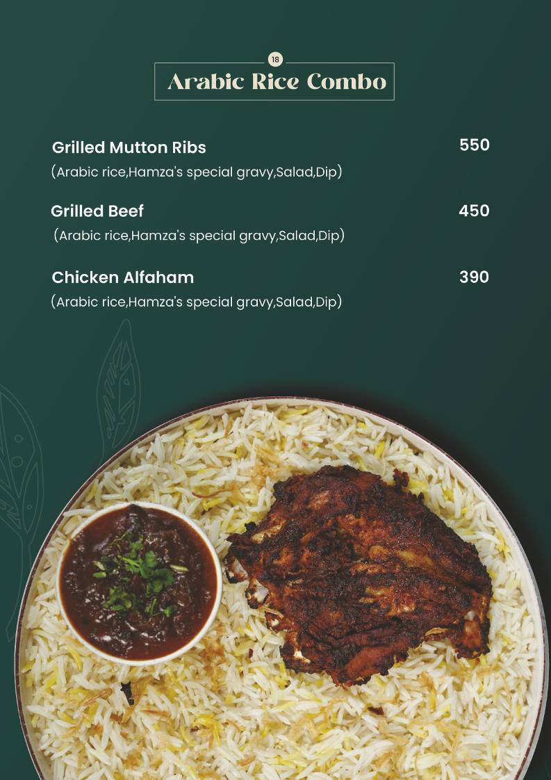 Menu at Hamza's Naadan Grill, Kochi