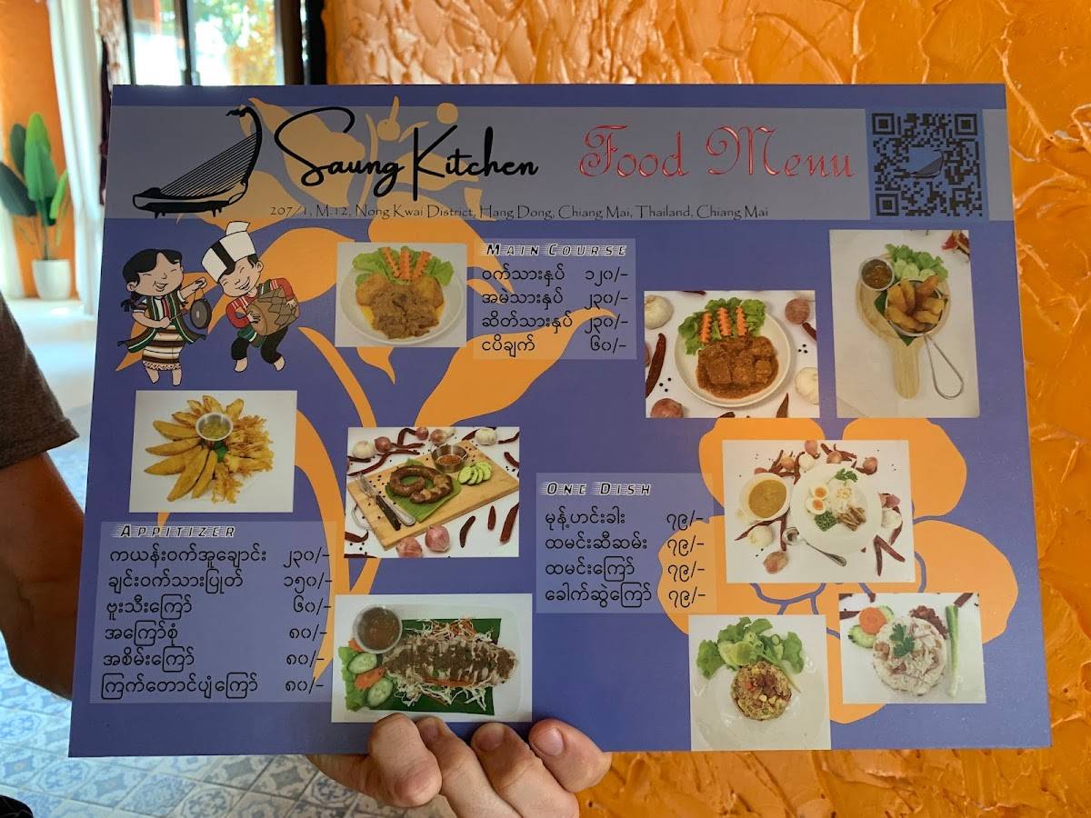 Menu at Saung Kitchen - Authentic Myanmar Cuisine restaurant, Hang Dong