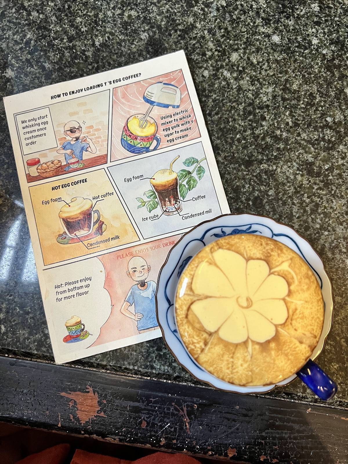Menu at Loading T café cafe, Hanoi