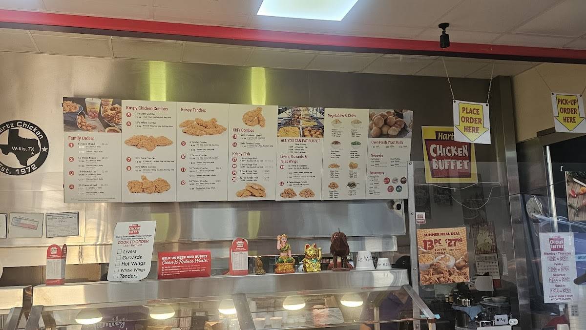 Menu at Hartz Chicken Buffet fast food, Willis