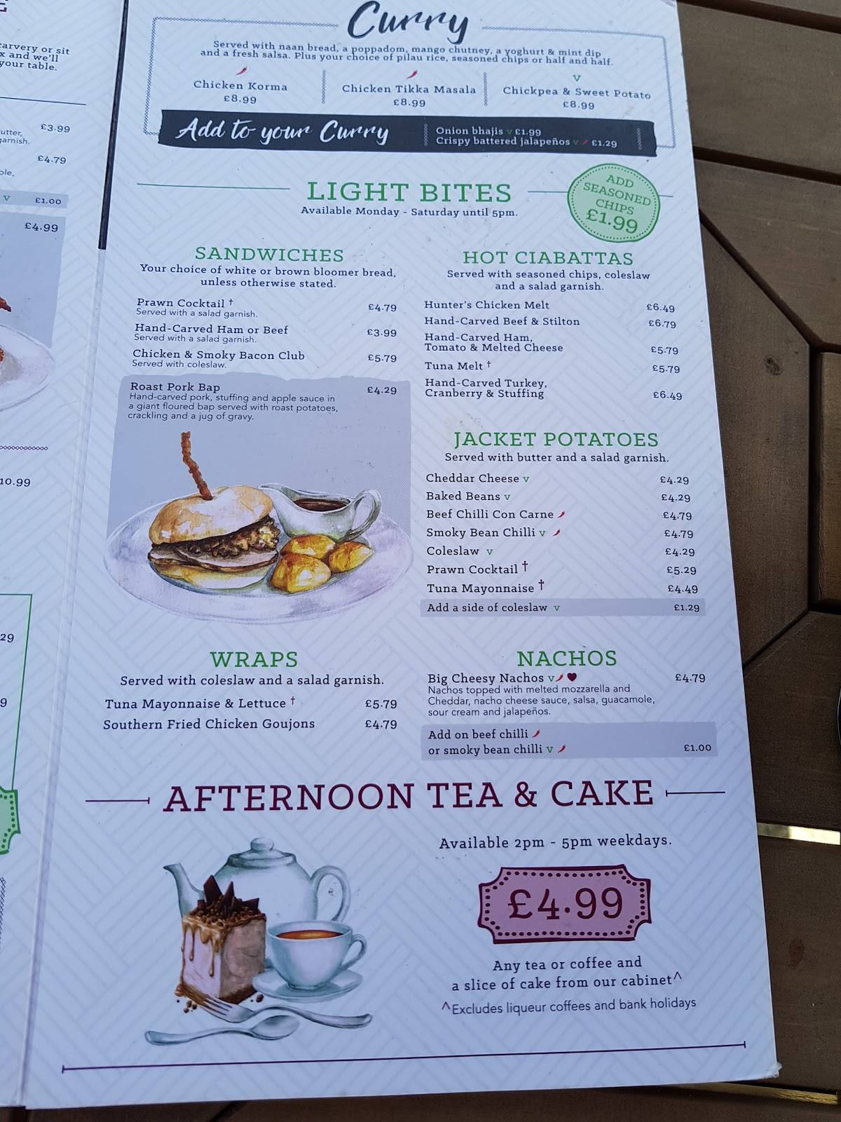 Menu at Langbrook Farm - Farmhouse Inns pub & bar, Havant