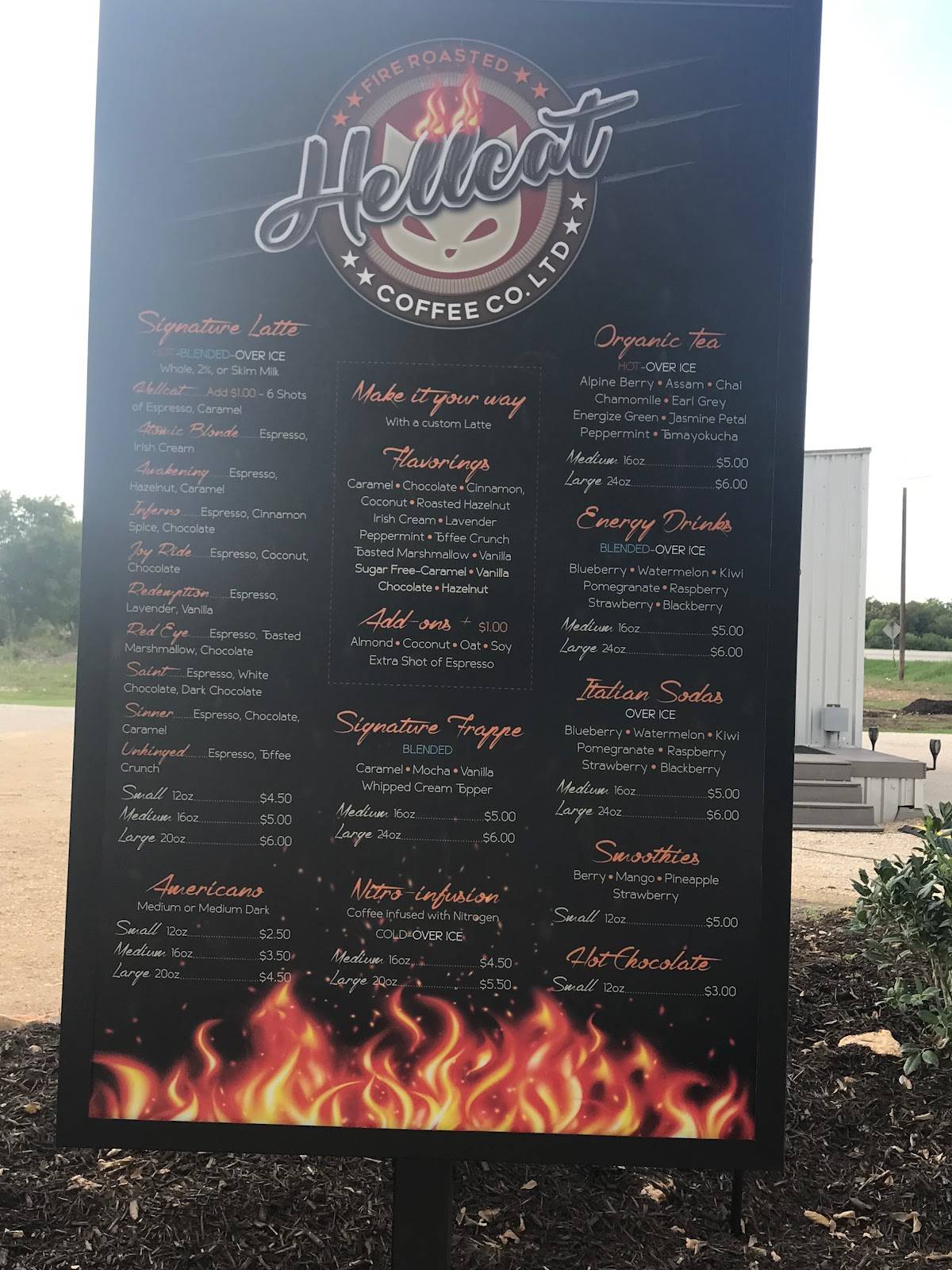 Menu at Hellcat Coffee Co Ltd, Seguin