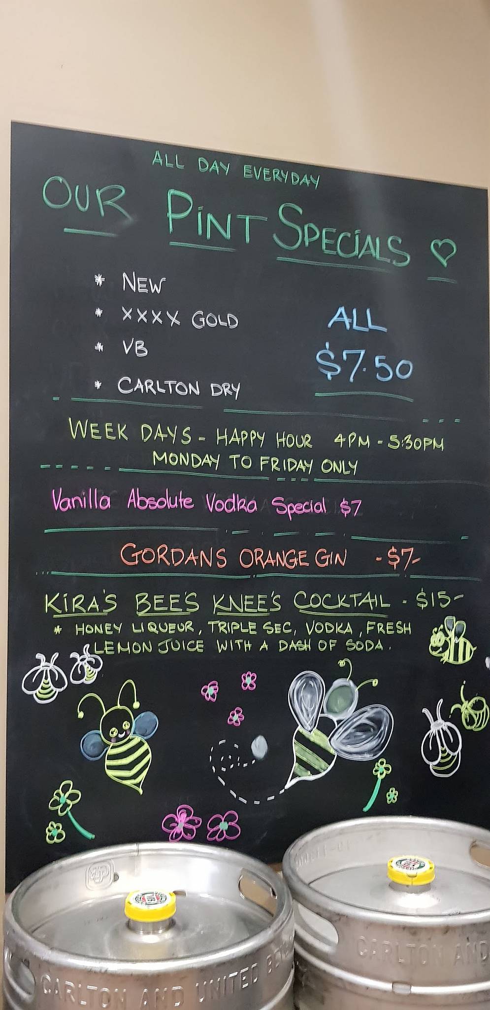 Menu at Henry Rous Tavern restaurant, Ballina