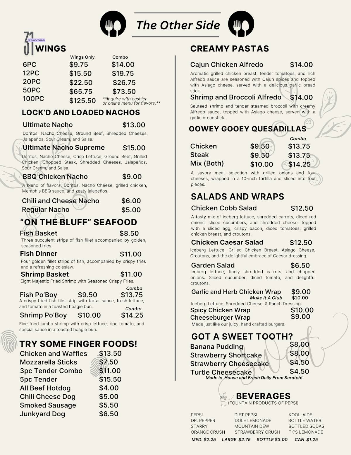 Menu at Hillboyz Wing and Burger Bar, Memphis