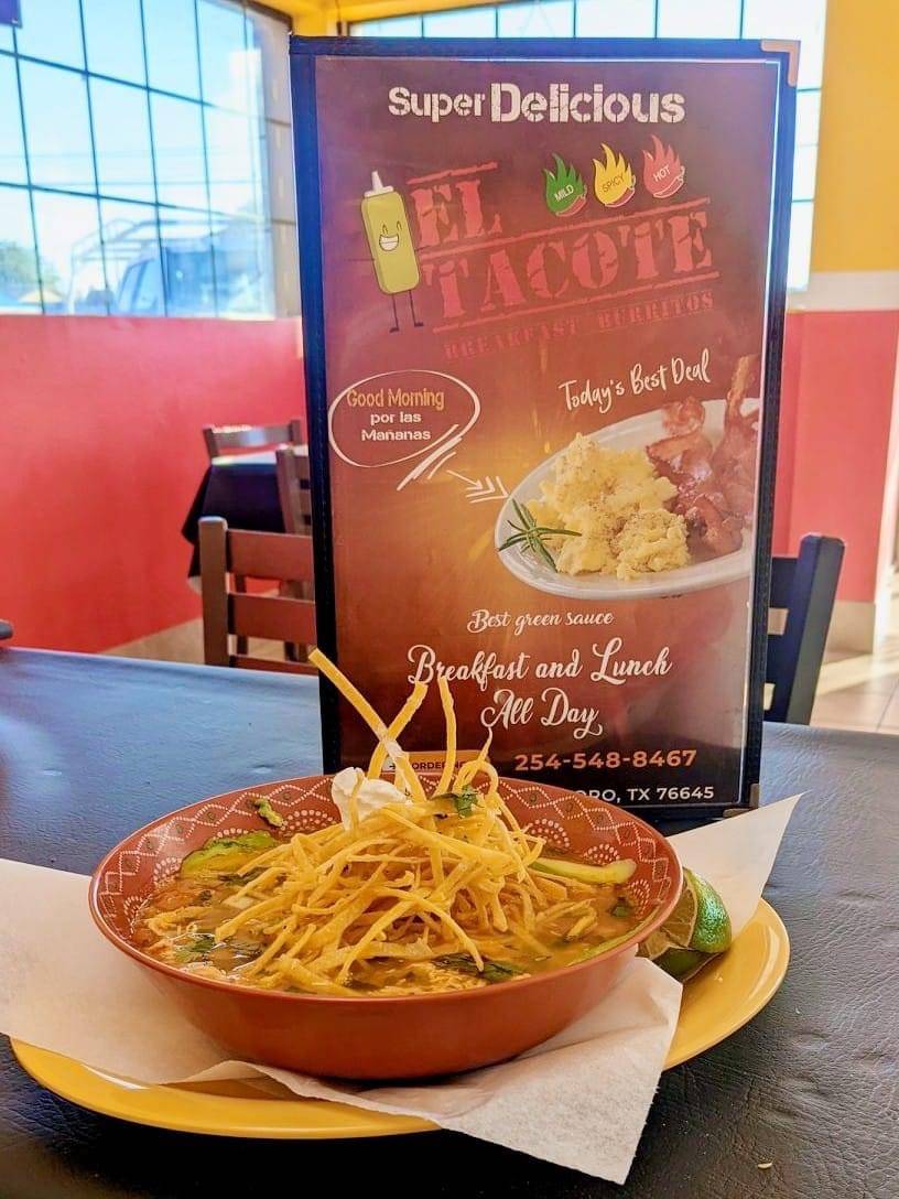Menu at El Tacote restaurant, Hillsboro