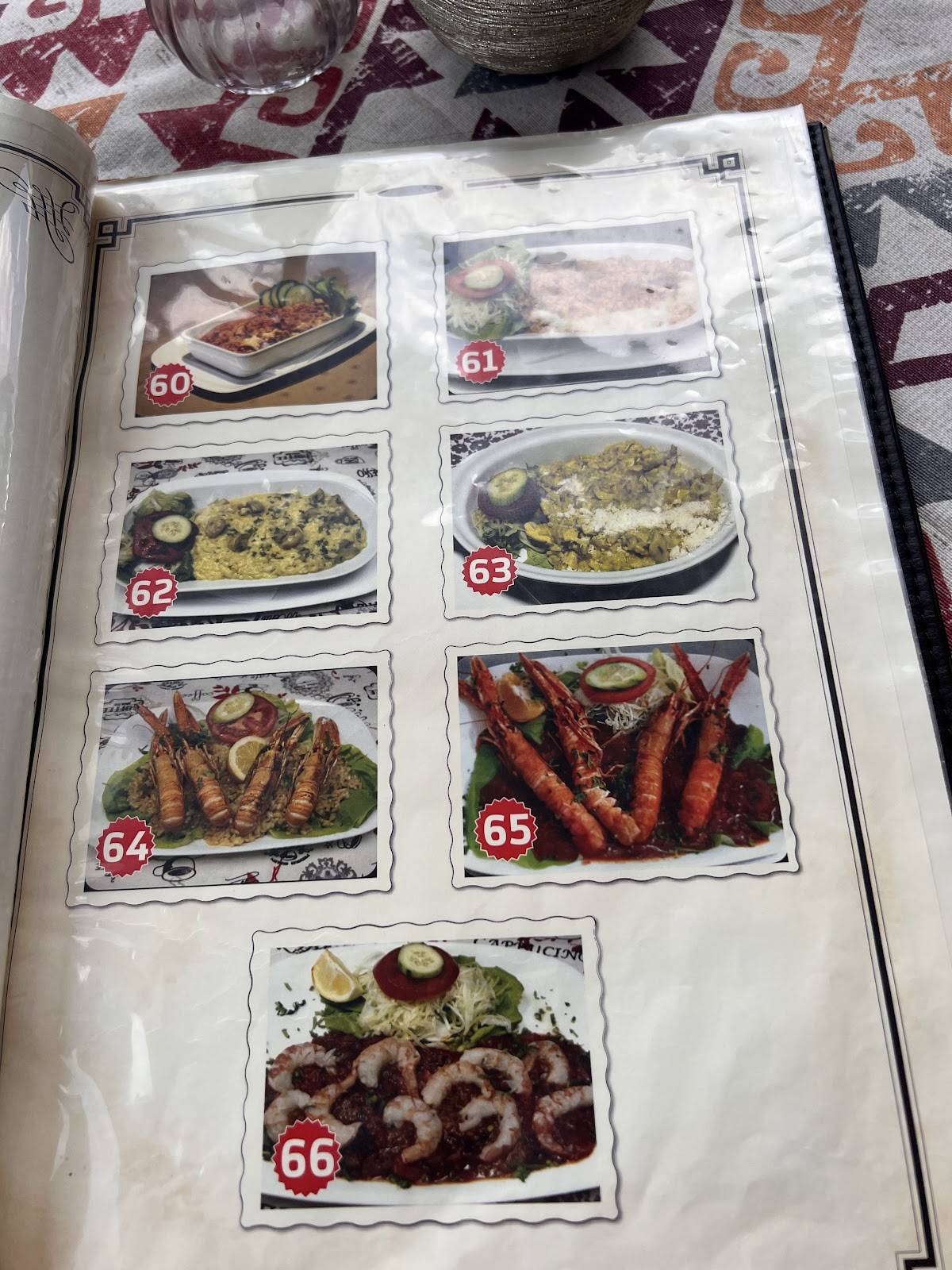 Menu at Hindin Han restaurant, Mostar