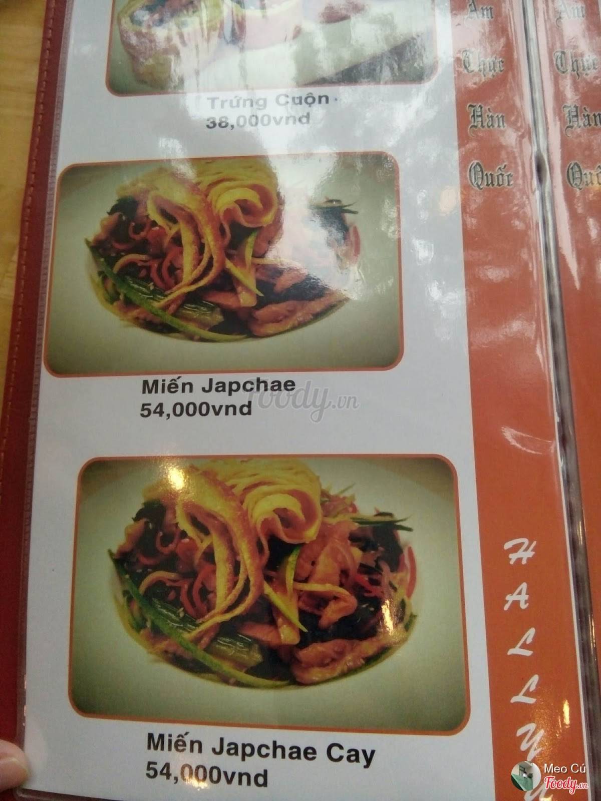 Carta de Hallyu Korean Fast Food, Ciudad Ho Chi Minh (Saigón), 125 Trần ...