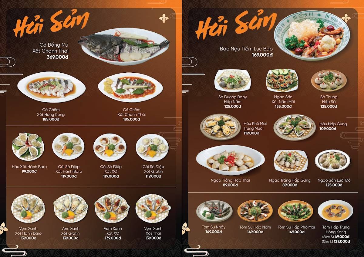 Menu at Long Wang - Lẩu Hấp Thủy Nhiệt Hồng Kông - 11 Phạm Ngọc Thạch ...