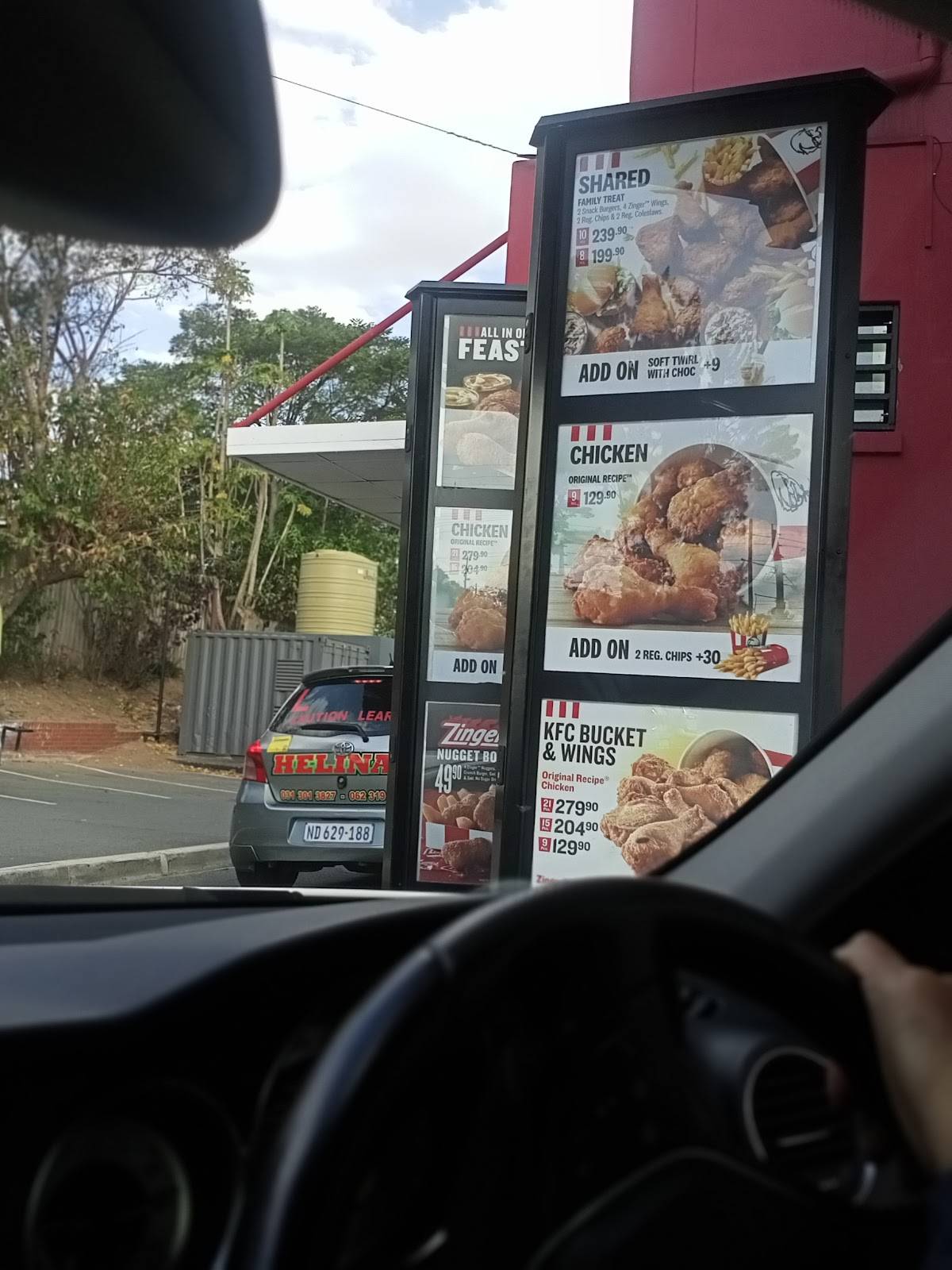 Menu at Hollywood Bunny Bar, Springfield Park, Durban