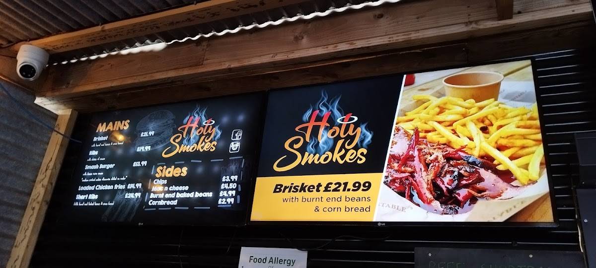 Menu at Holy Smokes BBQ Shack, Portadown