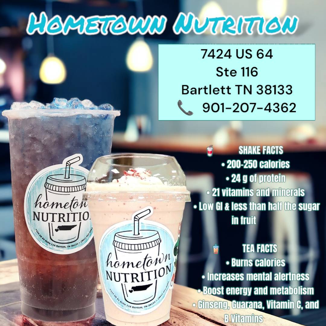 Menu at Hometown Nutrition pub & bar, Bartlett