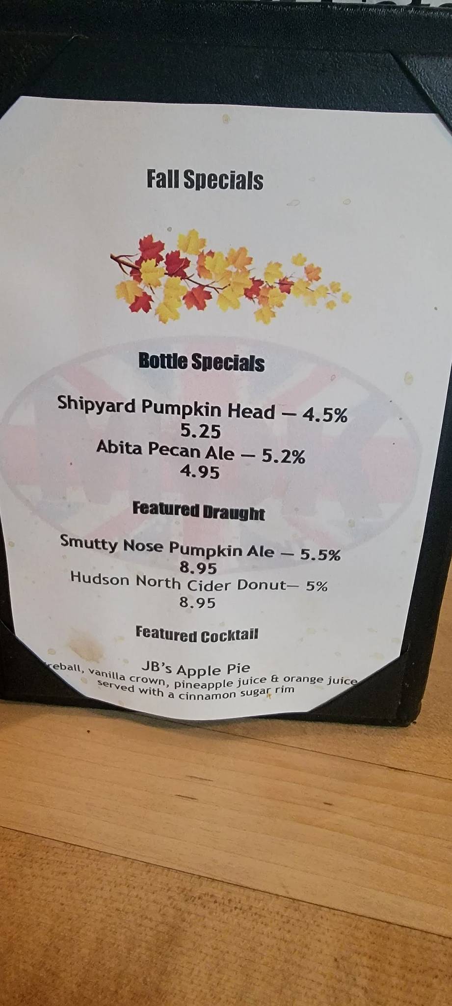 Menu at Man of Kent Tavern pub & bar, Hoosick