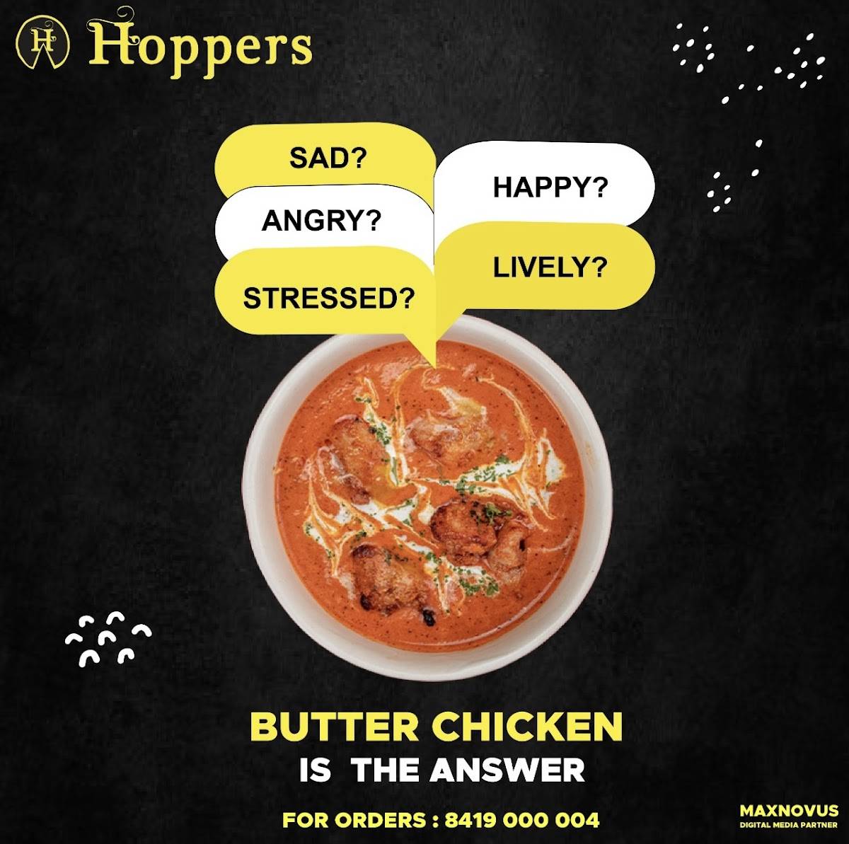 Menu at Hoppers, Amritsar, SCO 15