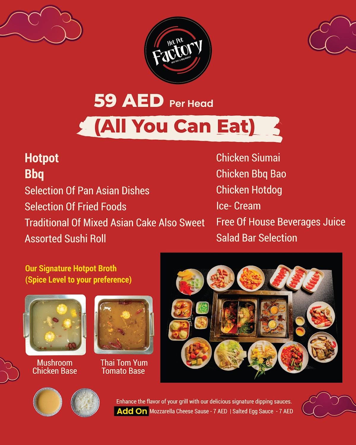 Menu at Hot Pot Factory Restaurant Salahuddin, Dubai