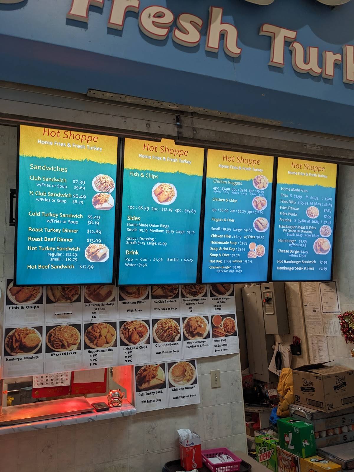 Menu at Hot Shoppe fast food, St. John's
