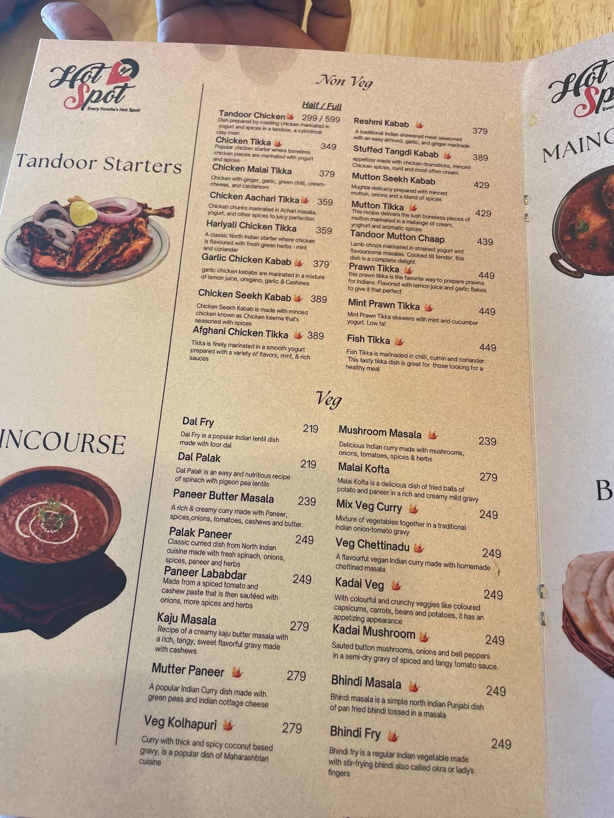 Menu at Hot Spot Cafe, Tirupati, Air Bypass Rd
