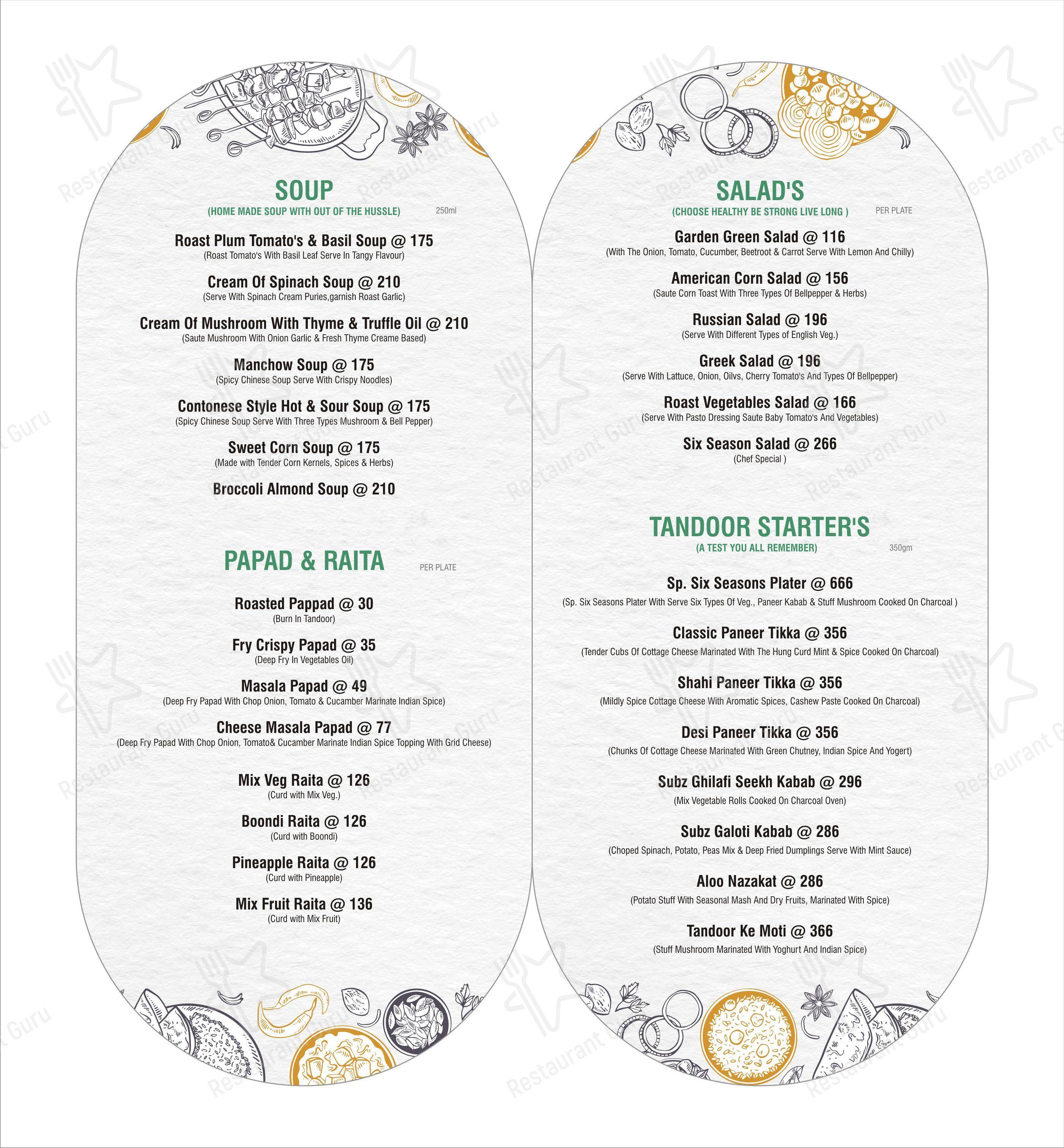 Menu at Hotel Flourish International changodar, Changodar