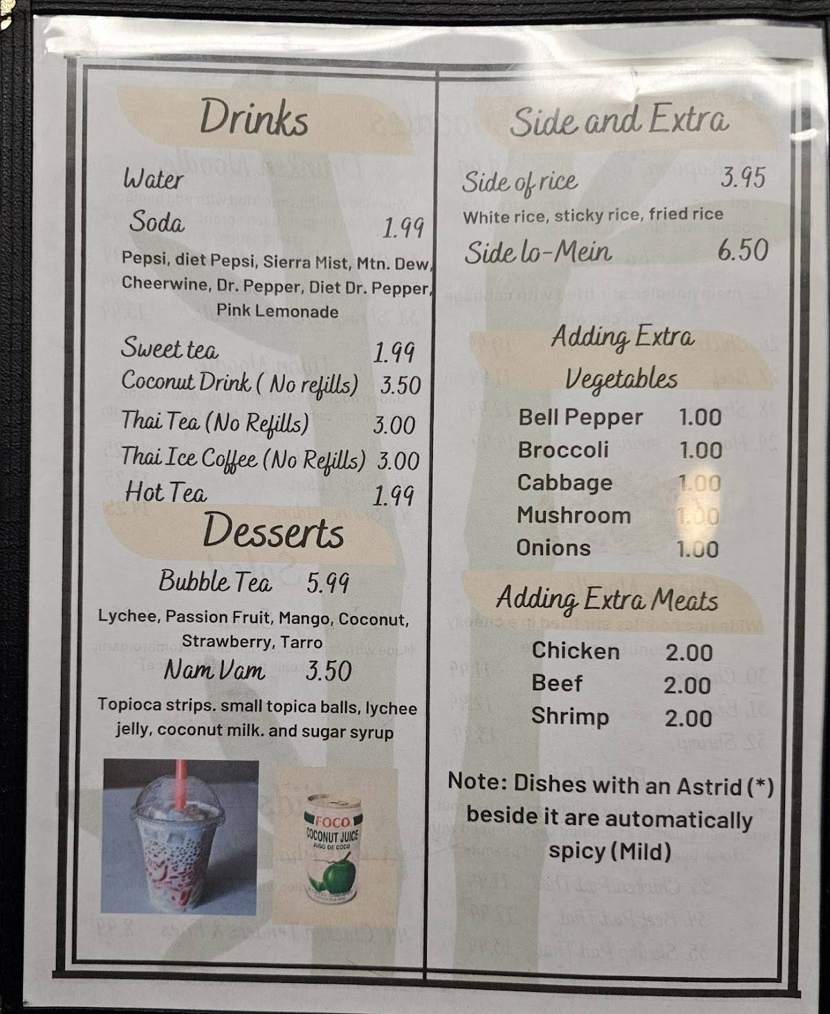 Menu at House of Egg roll & Pho restaurant, Township of Taylorsville