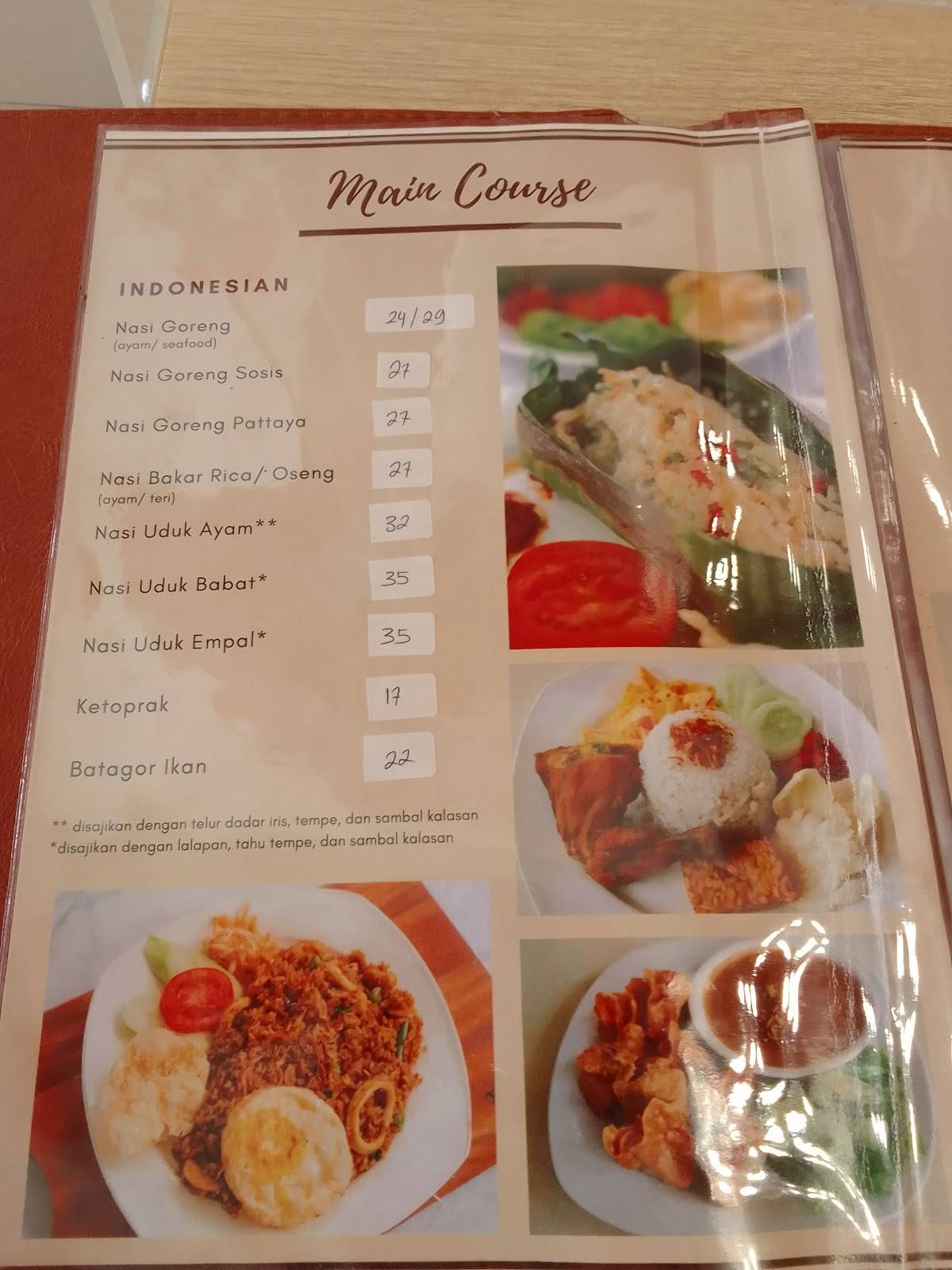 Menu at Hoya Bakery & Resto, Padang, Jl. Raya Indarung-Rimbo Datar