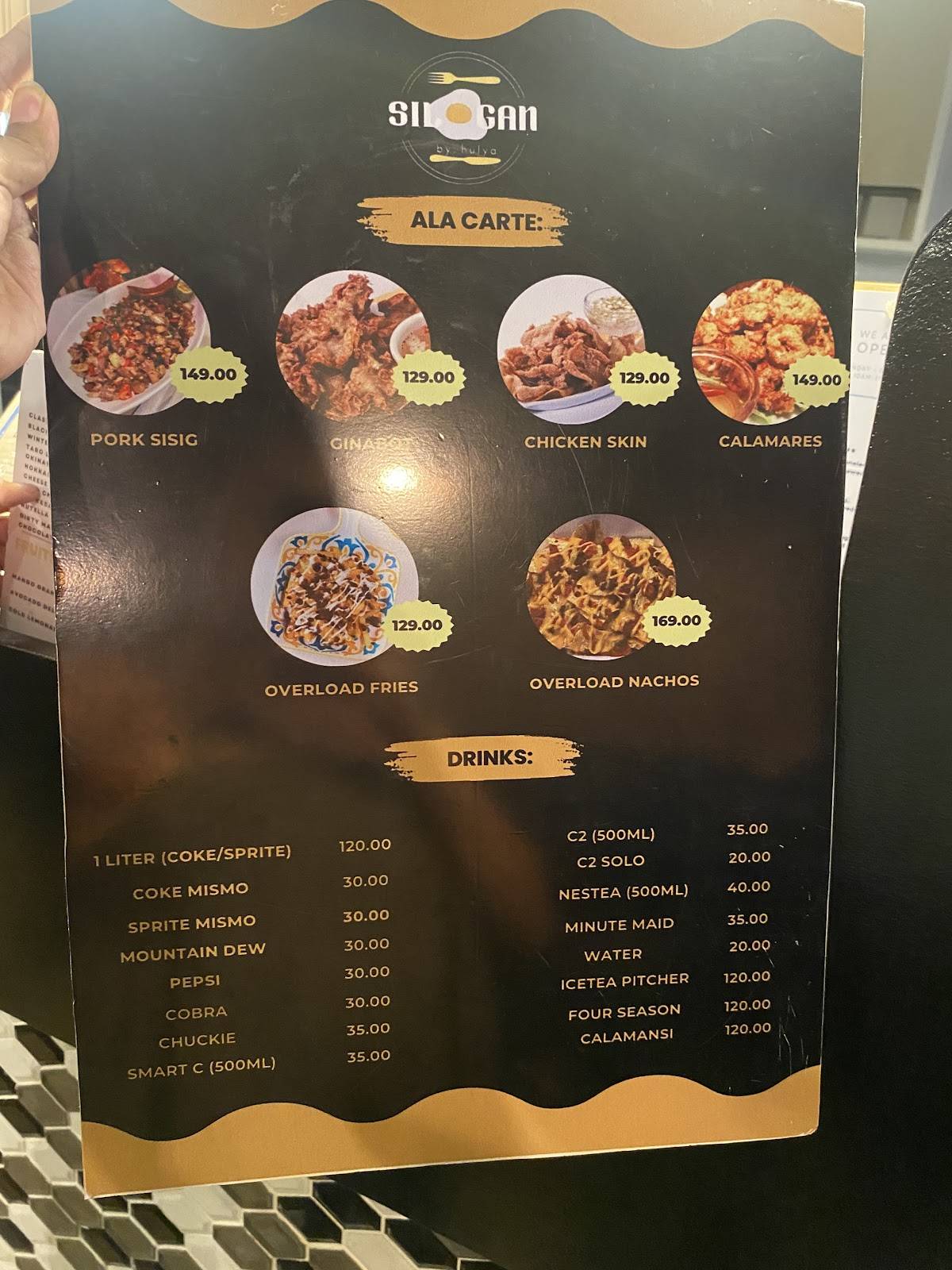 Menu at Hülya Cafe and Dine, Cebu City