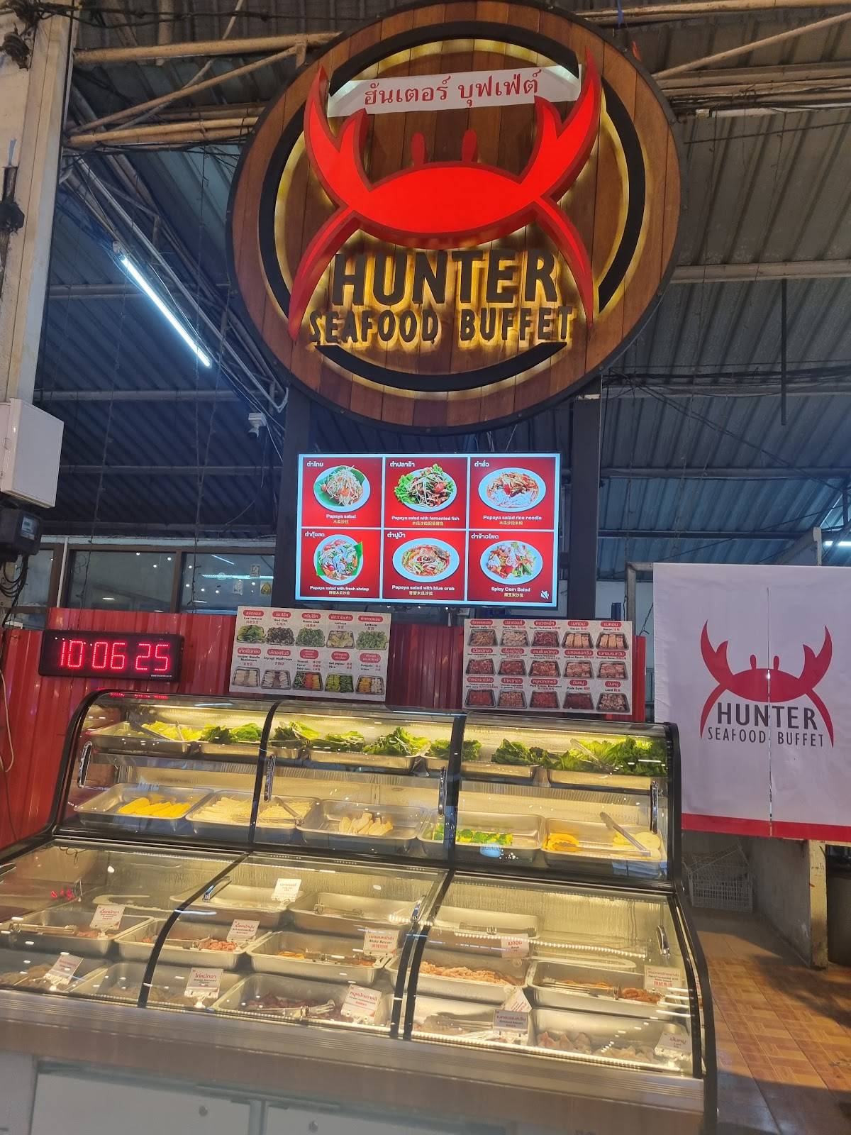 Menu at Hunter Seafood Buffet restaurant, Bangkok