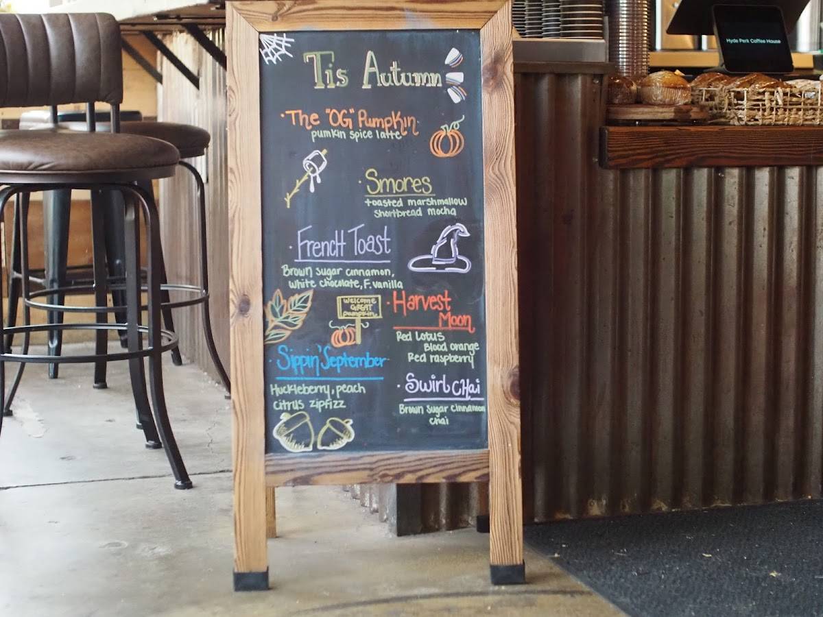 Menu at Hyde Perk Coffee House, Boise, N 13th St