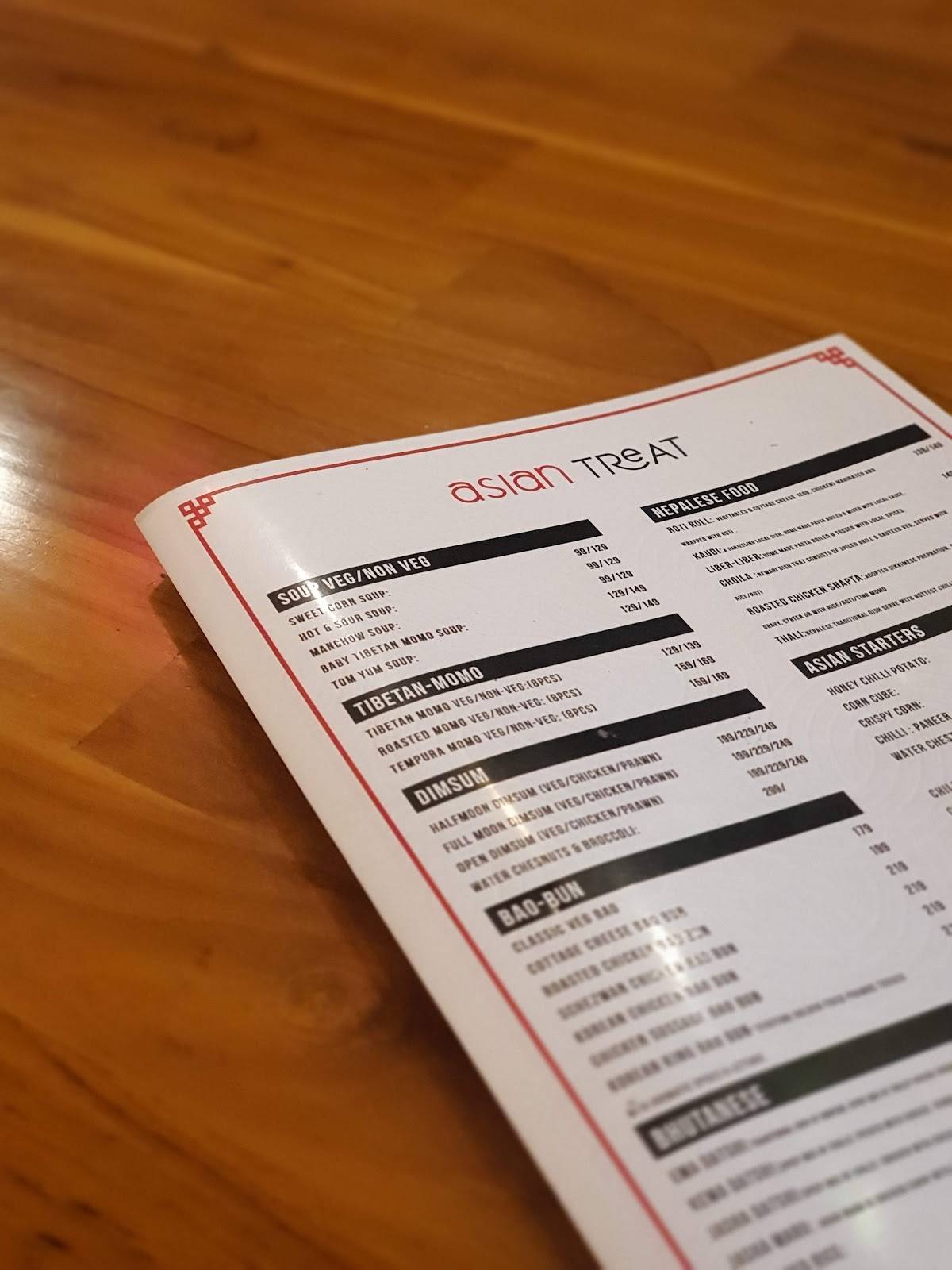 Menu at Asian Treat - Banjara hills (Modern Pan Asian Restaurant ...