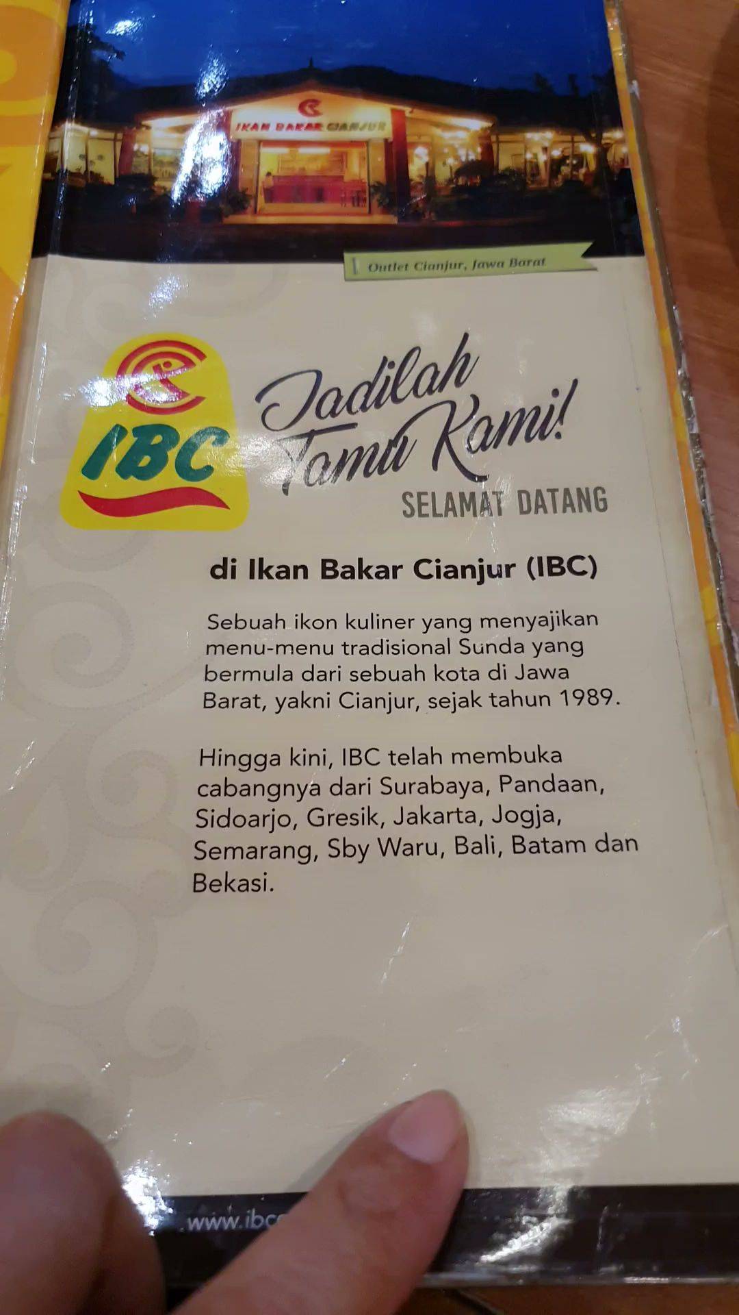 Menu at IBC Pondok Tempo Doeloe - Juanda restaurant, Sidoarjo, Waru