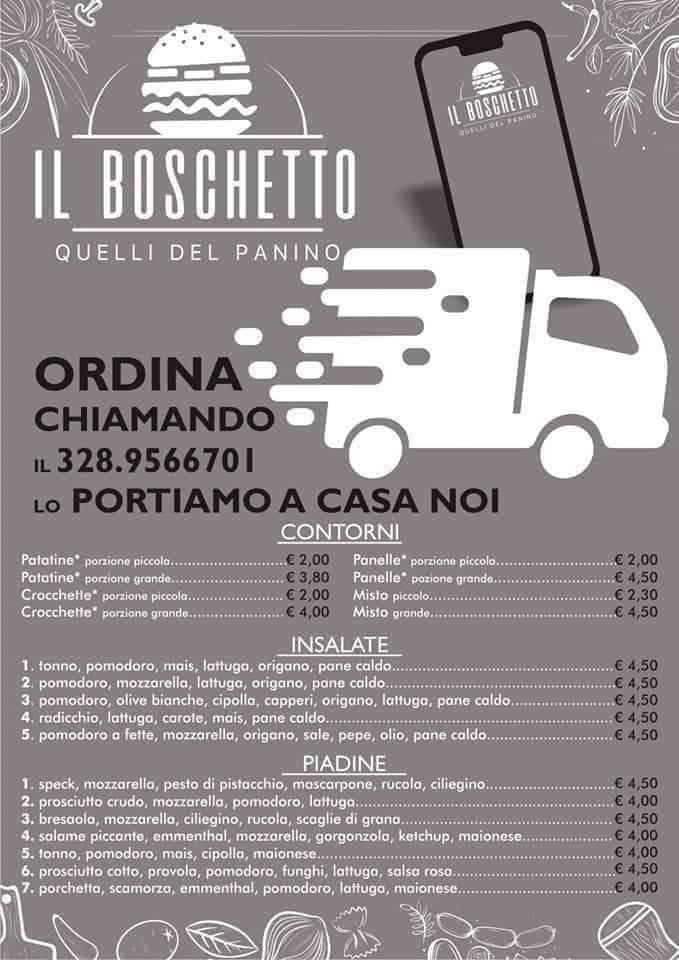 Menu da Il Boschetto ristorante, Caltanissetta