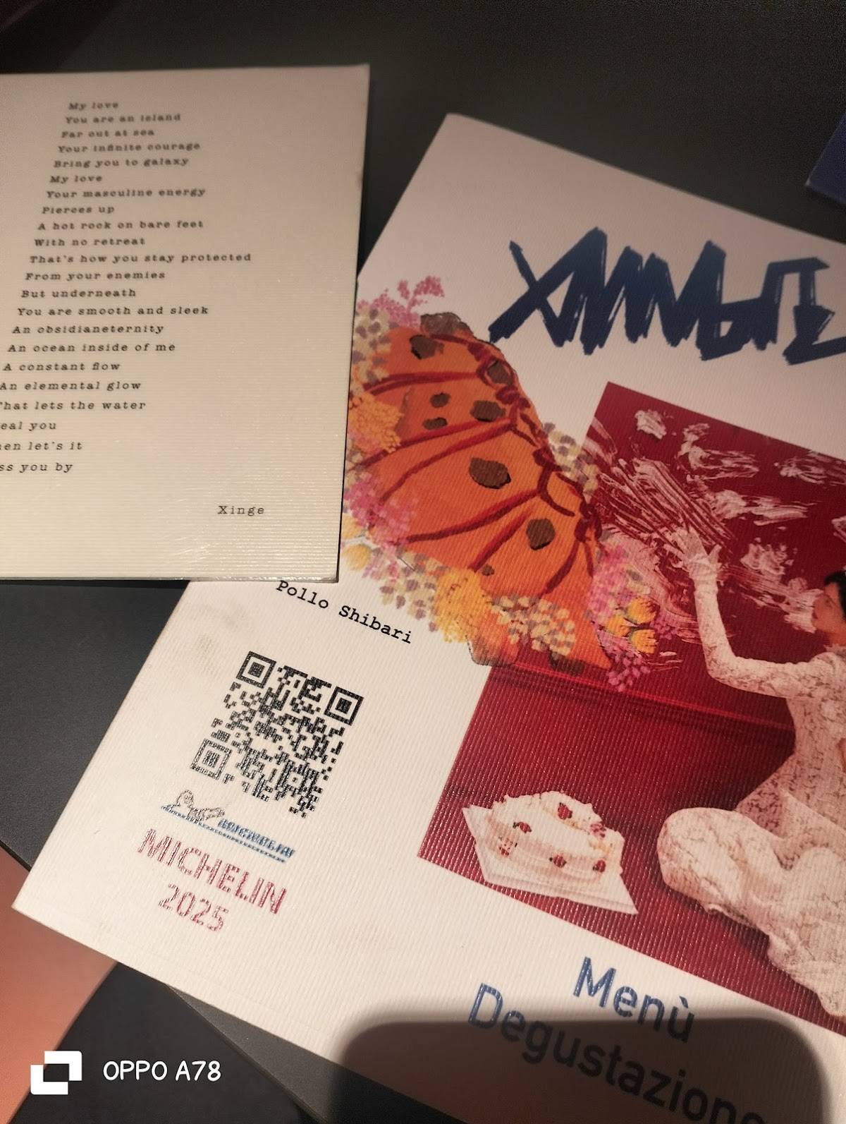 Menu da Il Gusto di XINGE ristorante, Firenze, Viale Belfiore