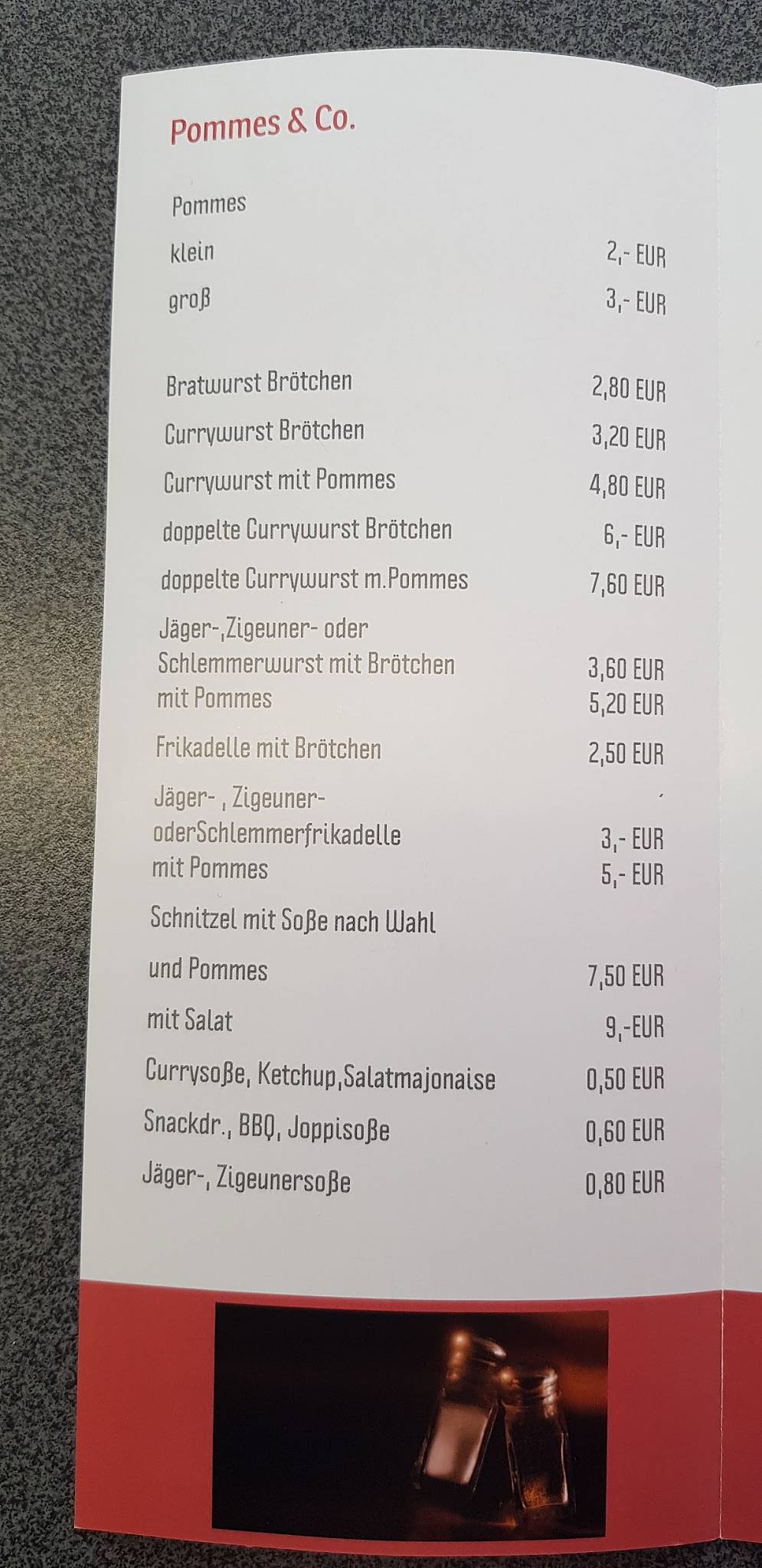 Menu Salz Pfeffer