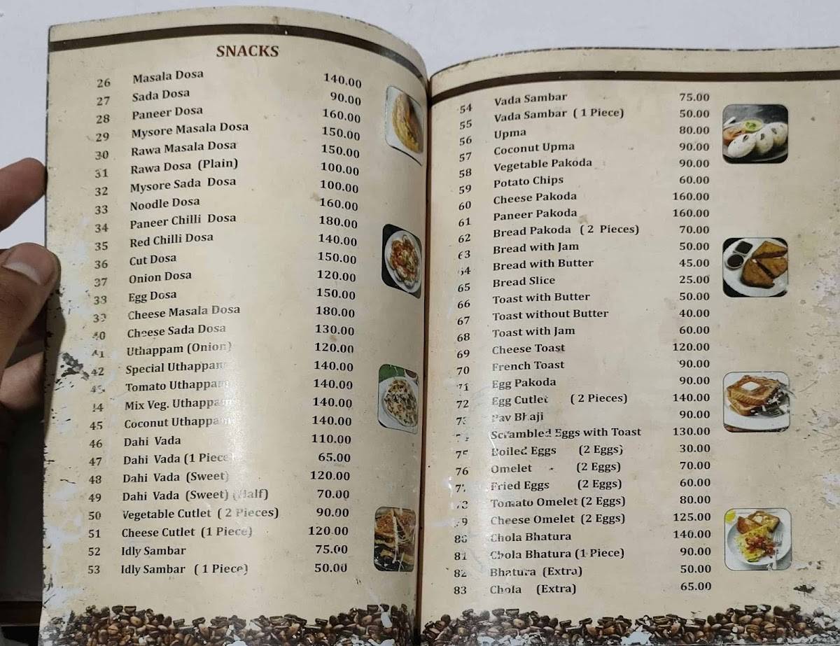 Menu at Indian Coffee House District court Indore, Indore, District Court