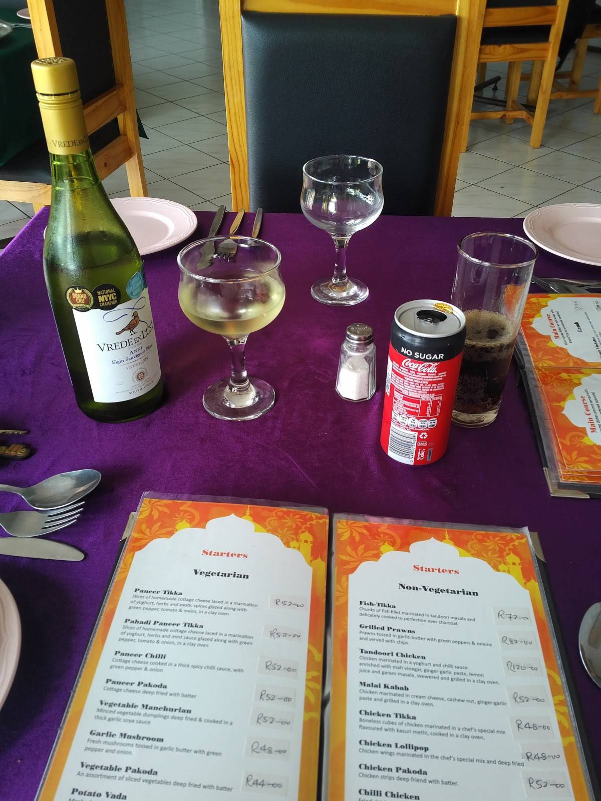 Menu at Indian Summer restaurant, Durban North, 3 Swapo Rd