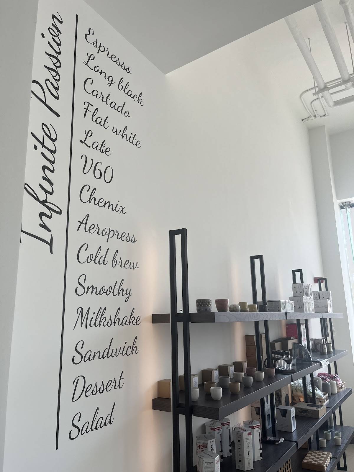 Menu at Infinite Passion Coffee restaurant, Dubai