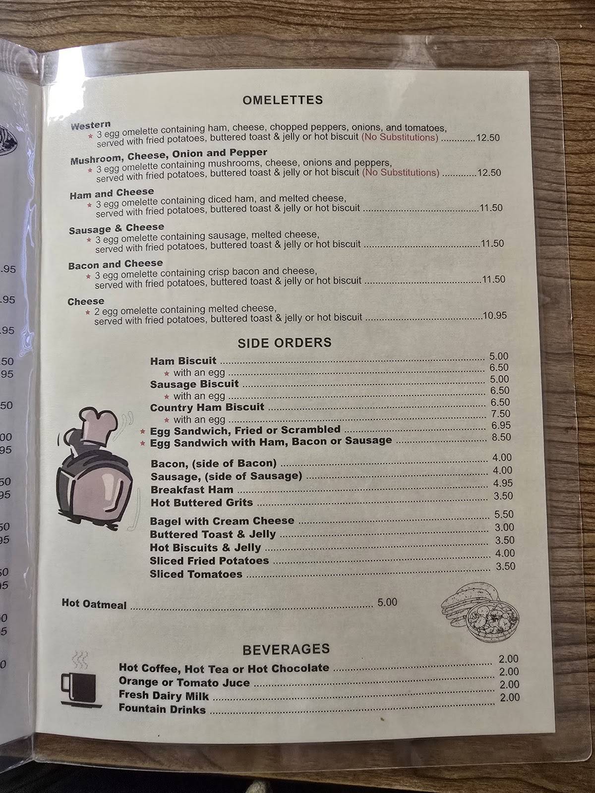 Menu at Inwood Restaurant, Gordonsville
