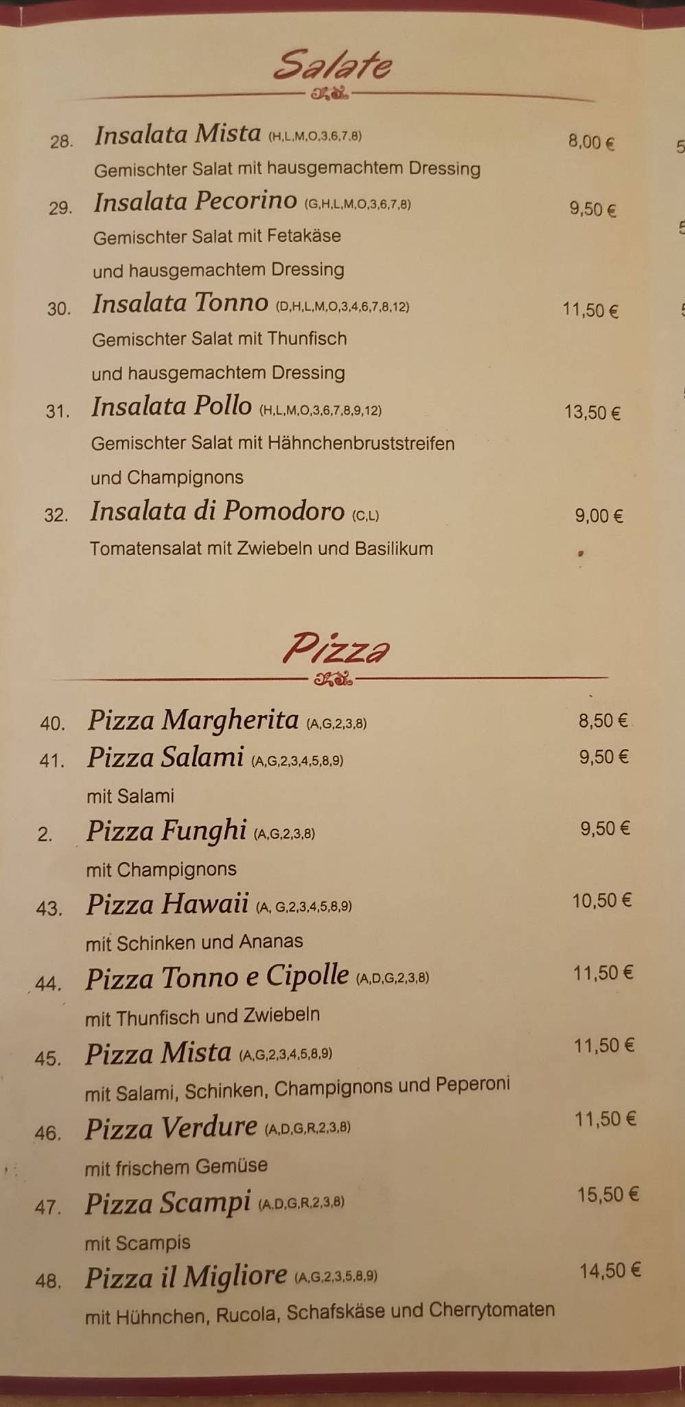 Speisekarte von Italienisches Restaurant "il Migliore", Hoyerswerda