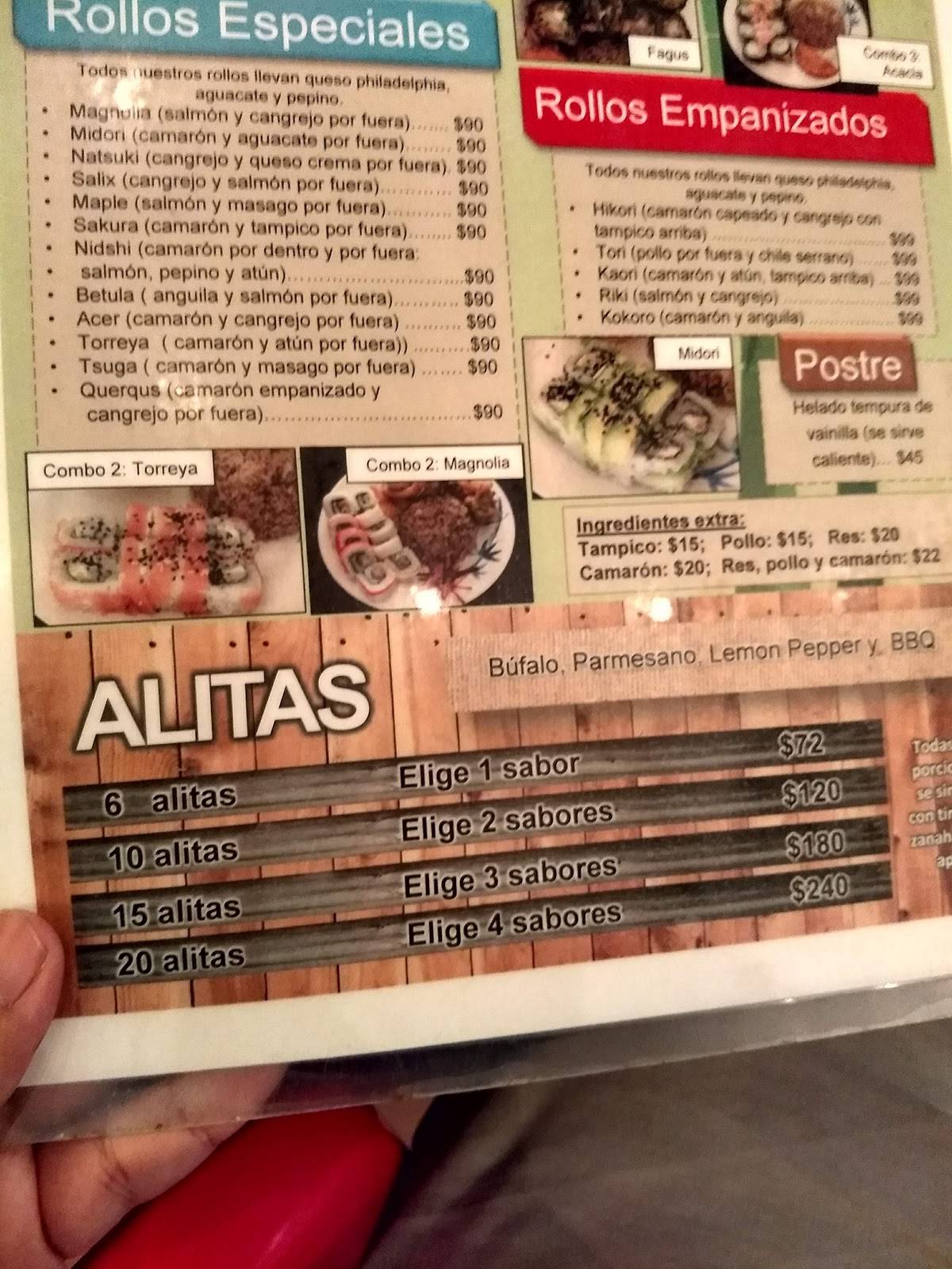 Carta del restaurante Itsuki comida japonesa y alitas, Apodaca, Miguel ...