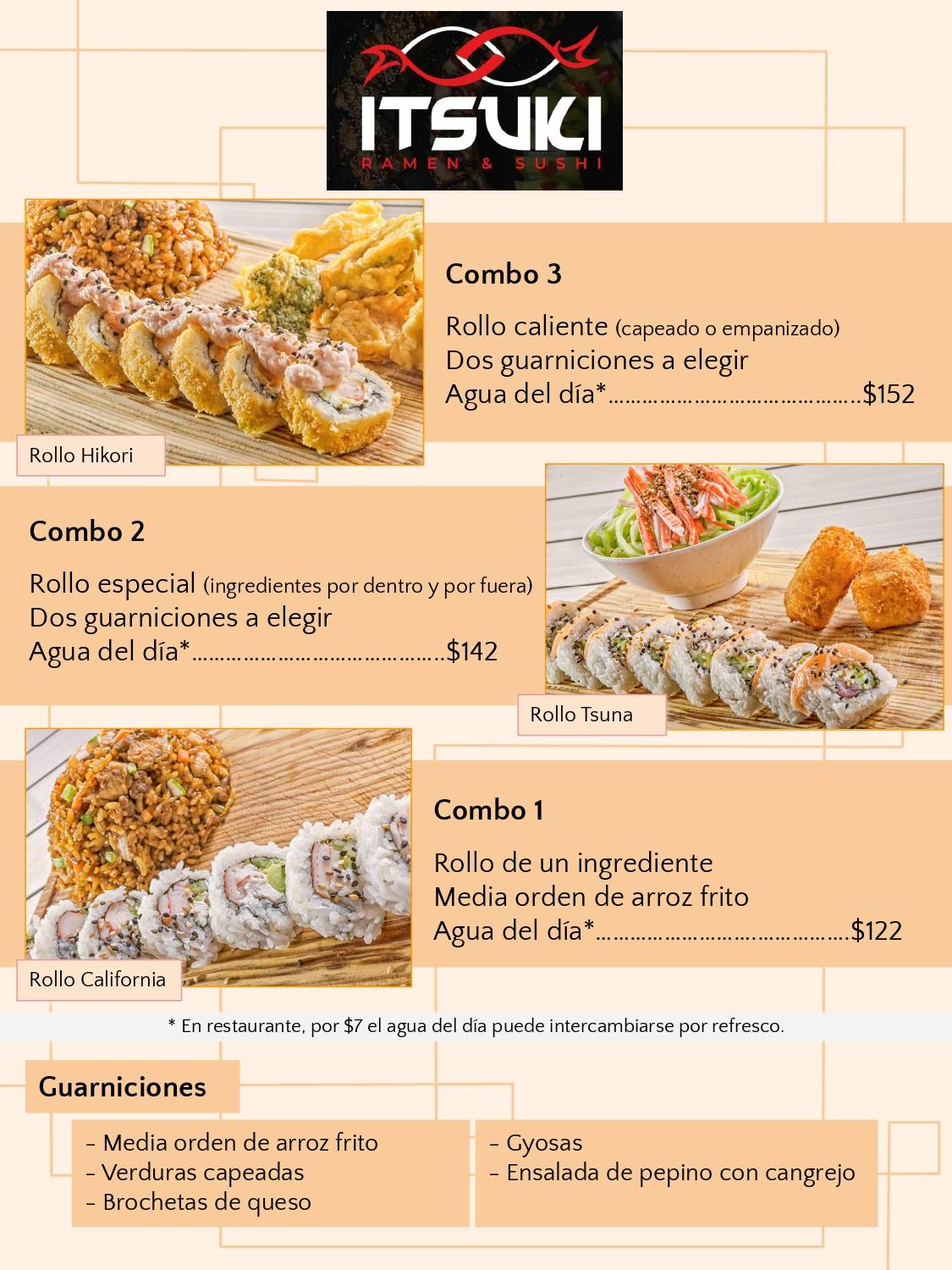 Carta del restaurante Itsuki comida japonesa y alitas, Apodaca, Miguel ...