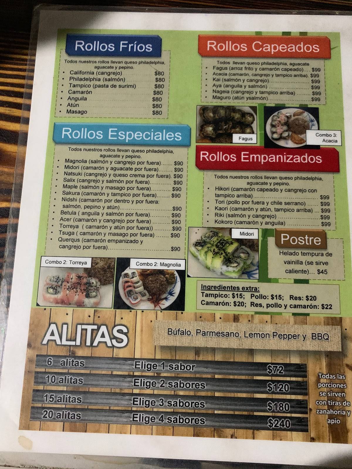 Carta del restaurante Itsuki comida japonesa y alitas, Apodaca, Miguel ...