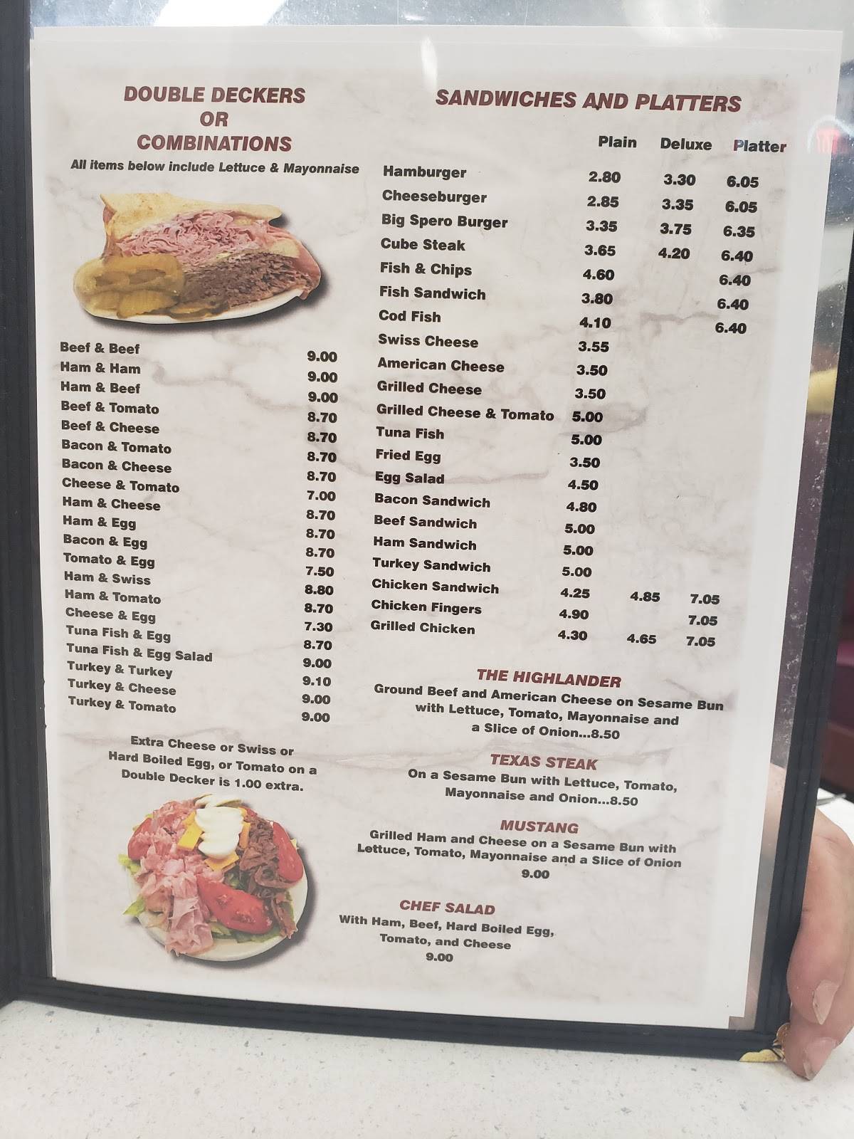 Menu at J & J Restaurant, Cincinnati