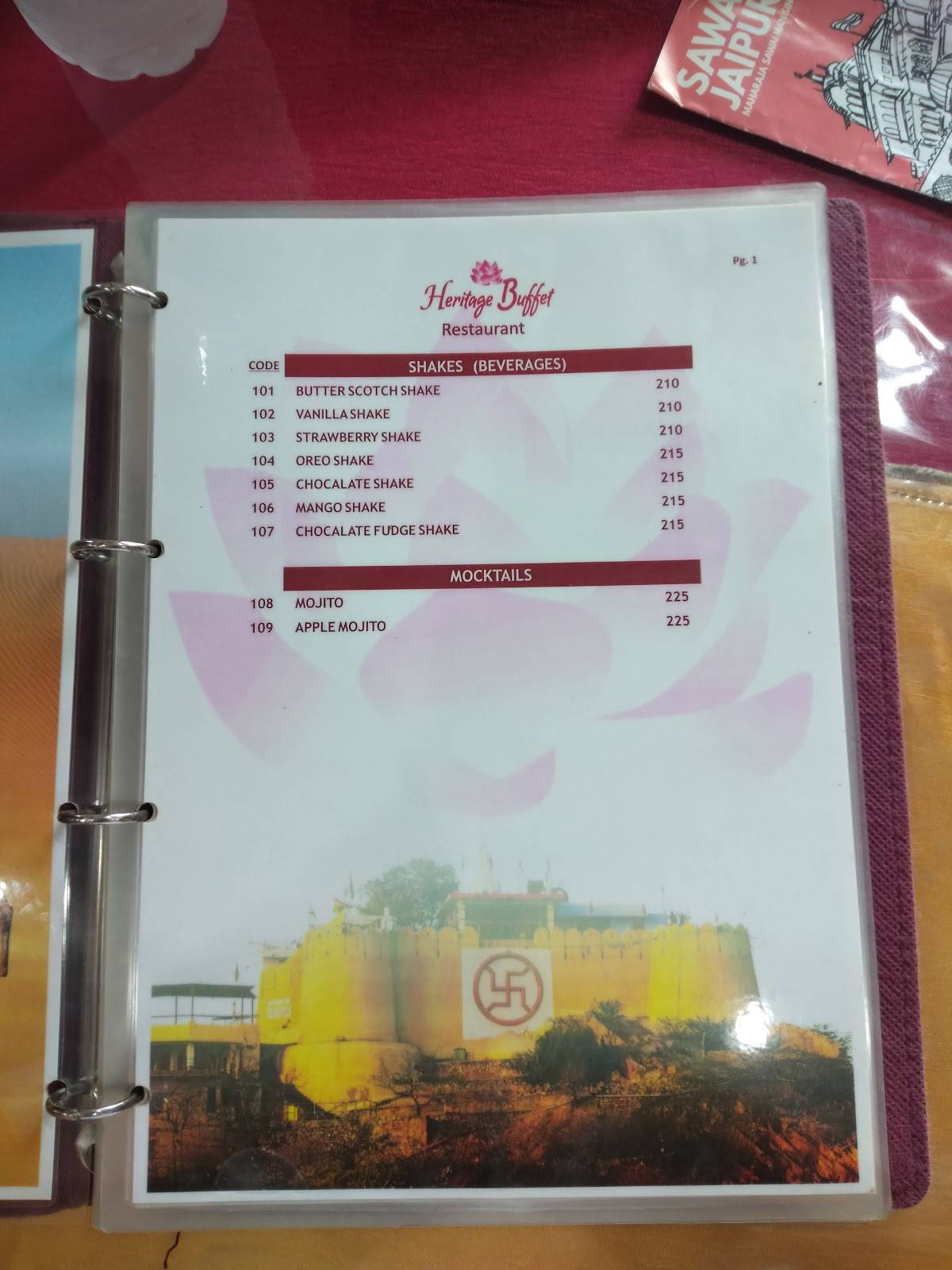 Menu at Heritage Buffet Restaurant Dal Baati Choorma - Rajasthani Thali ...