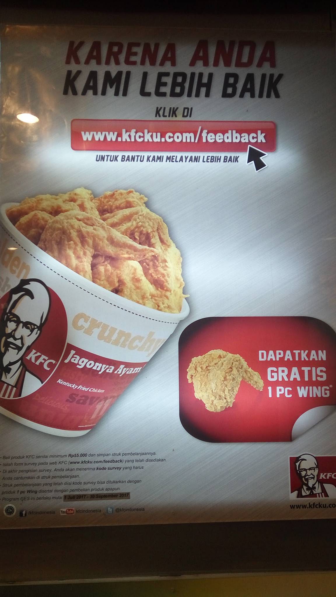 Menu at KFC Mega Mall Pluit Viillage restaurant, North Jakarta, Jl ...