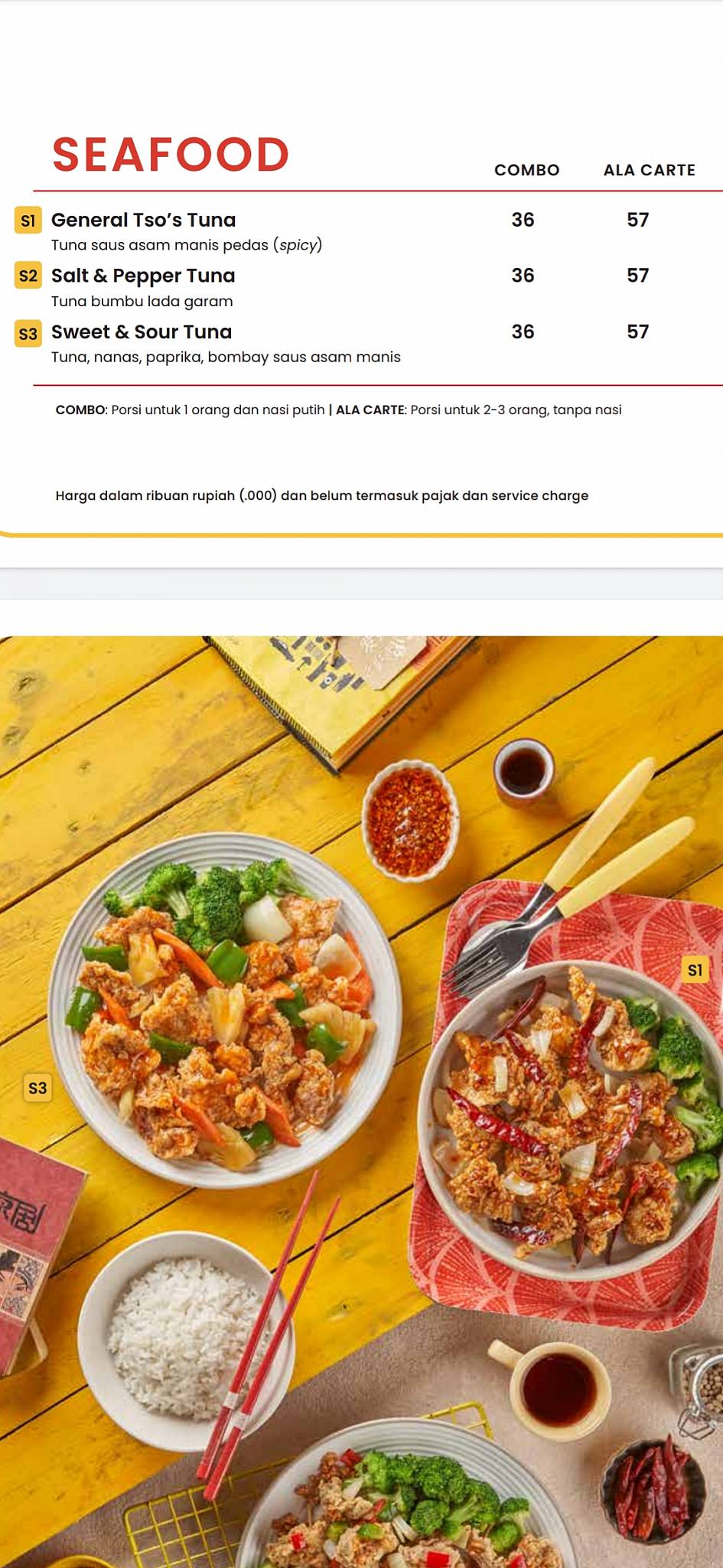 Menu at Rush Hour at Plaza UOB restaurant, Central Jakarta, Jl. M.H ...