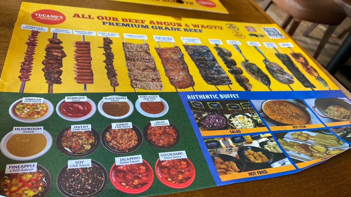 Menu at Tucano’s Brazilian BBQ (Pavilion Retail Arcade), Jakarta ...