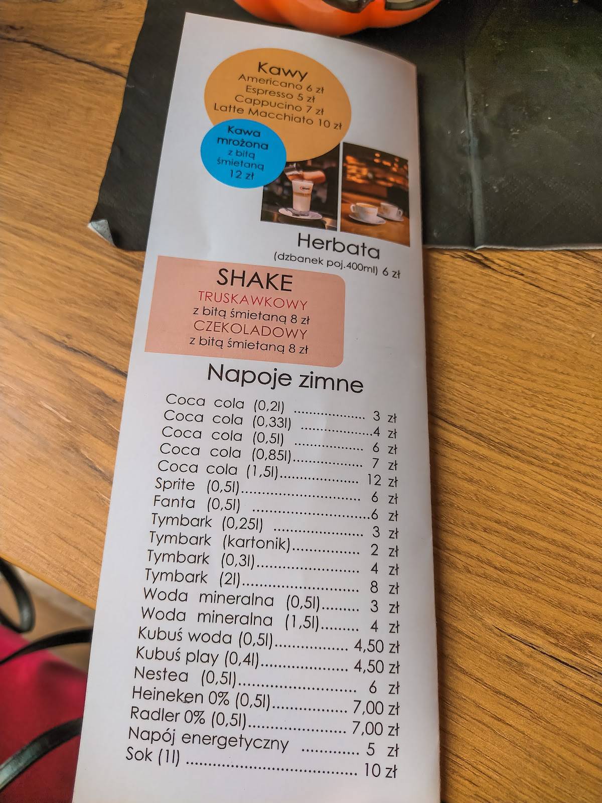 Menu at Jakubiec/u Jakubca cafe, Ruda Slaska, Piastowska 6