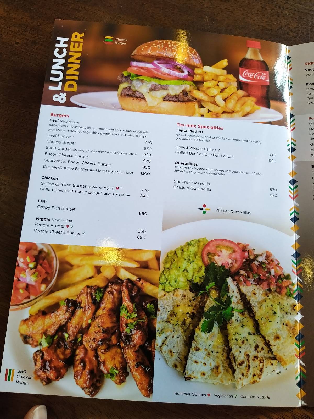 Menu at Java House Parklands cafe, Nairobi, PRR9+9FG