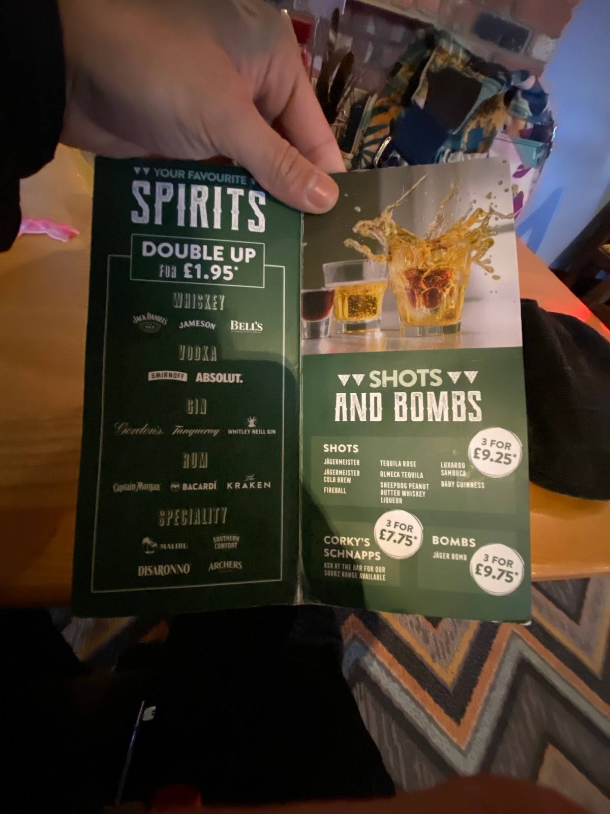 Menu at Jenny Wren pub & bar, Sittingbourne