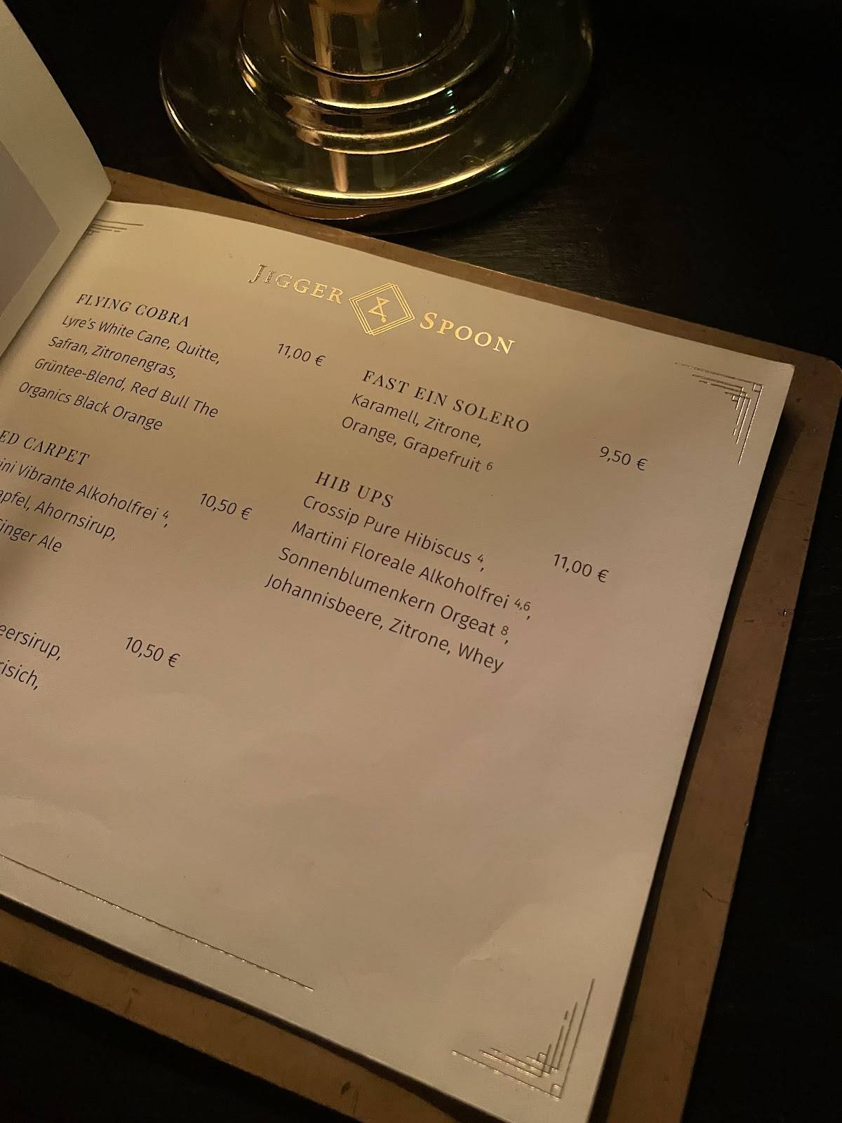 Speisekarte von Jigger & Spoon pub & Bar, Stuttgart