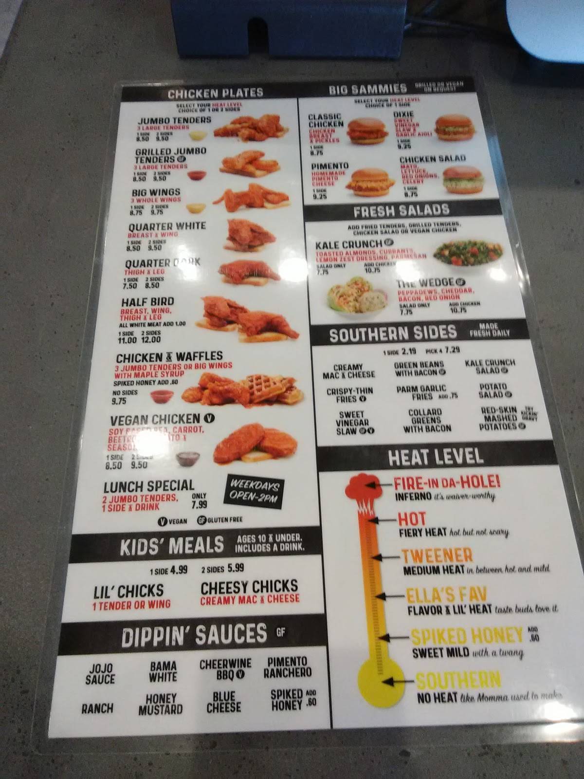 Menu at Joella's Hot Chicken - Woodstock restaurant, Woodstock
