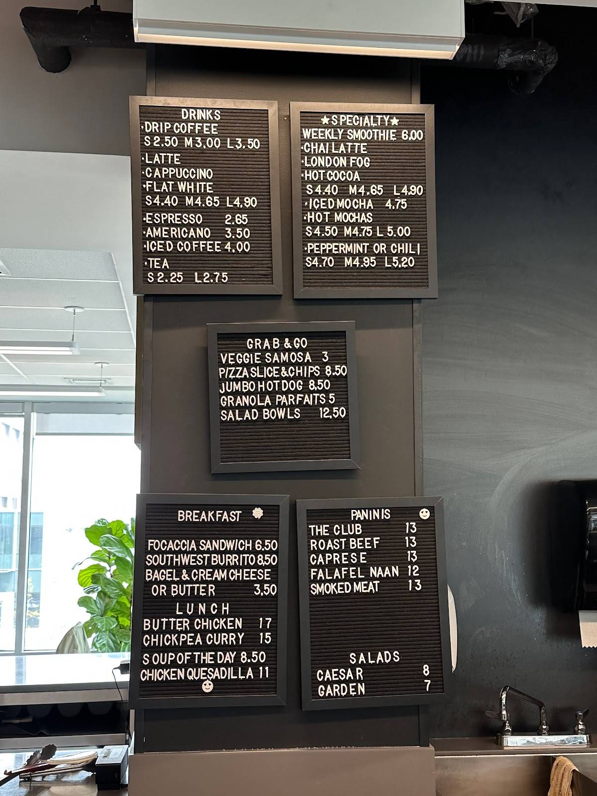 Menu at Jolt Cafe, Halifax